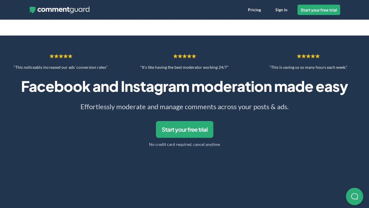 CommentGuard is an AI-powered moderation tool for Facebook & Instagram comments - BestofAI